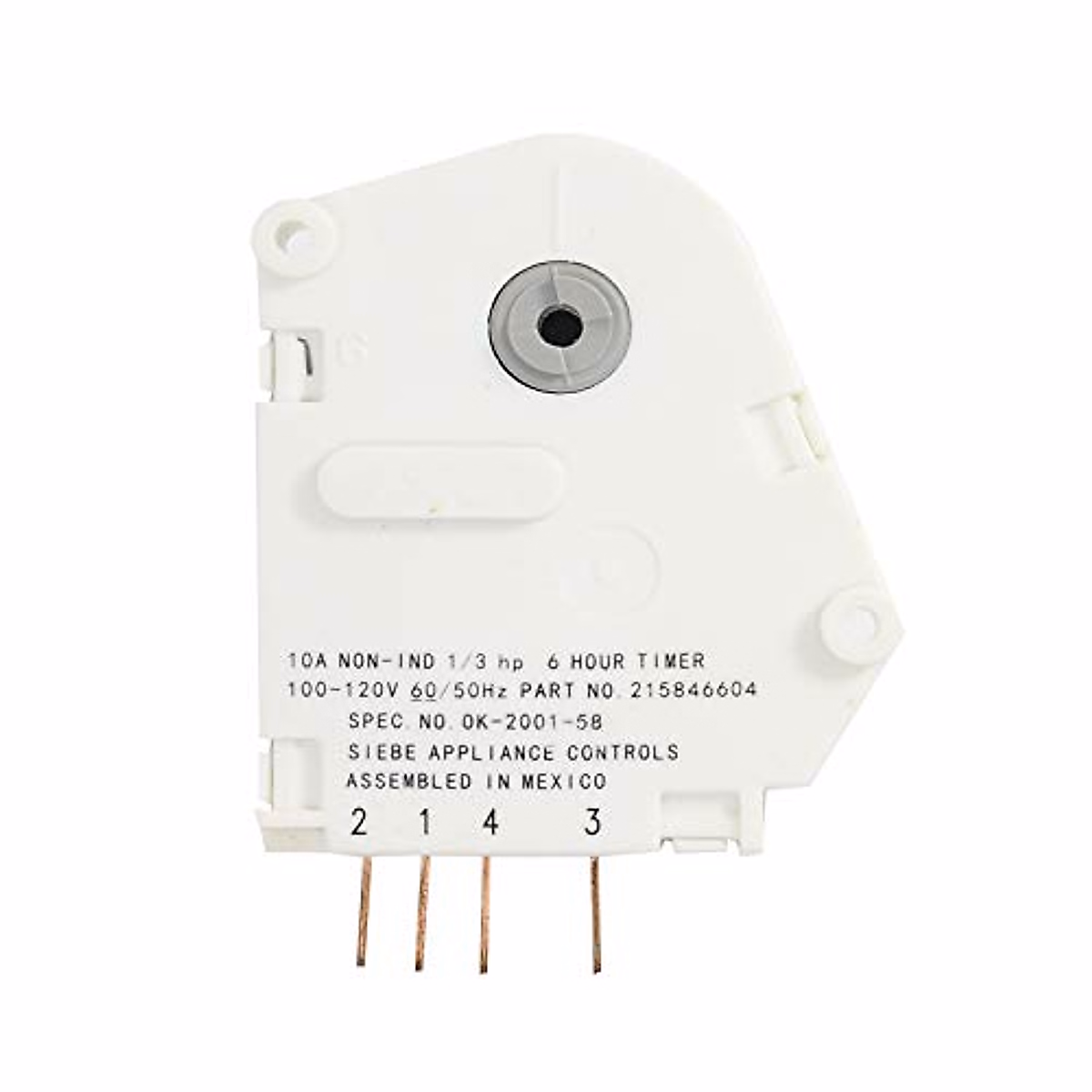 2-Pack 215846604 Refrigerator Defrost Timer Replacement for Kelvinator KATR1816MS0 Refrigerator - Compatible with 241809401, 241809402 Defrost Timer