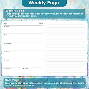 2024 Planner - 2024 Weekly and Monthly Planner, Jan. 2024 - Dec. 2024, 8”× 10”, 2024 Calendar Planner with Inner Pocket, Elastic Closure, Pen Holder, Book Marks - Bluish violet