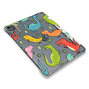 Cute Dino Kid Colorful case Compatible with iPad Mini Air Pro 7.9 8.3 9.7 10.2 10.9 11 12.9 inch Pattern Cover New 2022 2021 Trifold Stand 3 4 5 6 7 8 9 Generation 560 (11" Pro 1/2/3 gen)