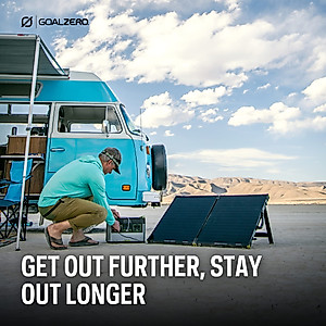 Goal Zero Boulder 200 Solar-Panel Briefcase Charging Kit, 12-Volt Battery Charger, Portable Solar-Panel Kit with 20-Amp Charge Controller, Two 100-Watt Solar Panels, and Customizable Connections