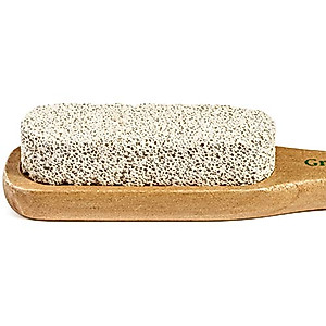 GranNaturals Pumice Stone for Feet with Handle - Corn and Callus Remover, Exfoliator & Scrubber for Dead + Dry Skin on Feet and Pumice Stone for Hands - Corn Removers for Feet