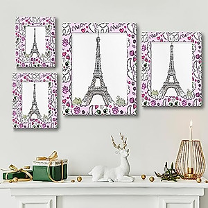 Cute Cat 4x6 Picture Frame Picture Frame for Wall and Tabletop Display, Horizontal and Vertical for Wall Mounting Cartoon Cat Kittens Wooden Photo Frame