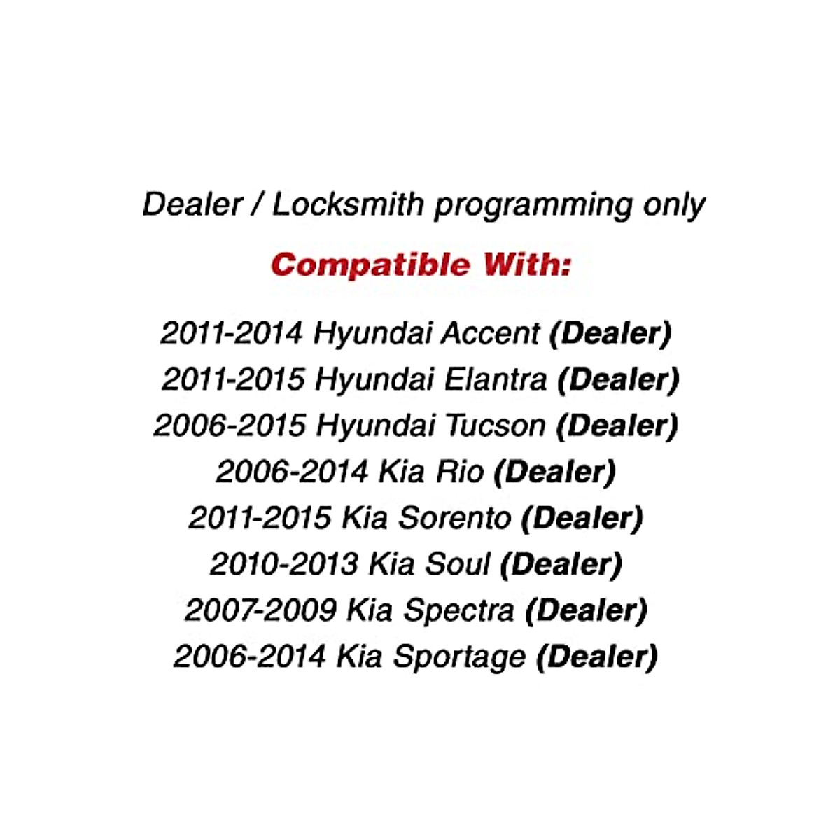 KeylessOption Keyless Entry Remote Car Key Fob Clicker with Strap for 2011-2013 Kia Sorento 2006-2011 Kia Rio PINHA-T036