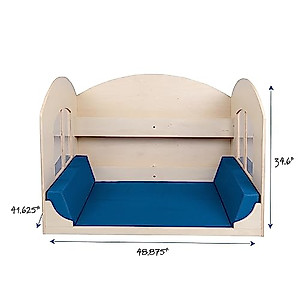 Children’s Factory Children's Factory Value Line Reading Nook, Kids Bookshelf, Toddler Bookshelf Reading Nook, Blue