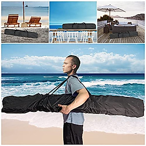 boyspringg Patio Umbrella Storage Bag 67 Inch Waterproof Outdoor Beach Umbrella Storage and Carrying Bag Beige 420D