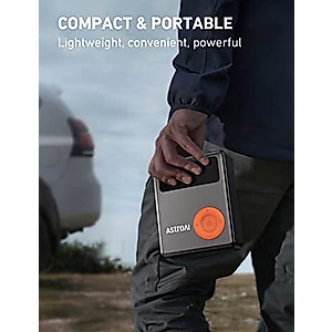 AstroAI Jump Starter with Air Compressor,1750A 12V Battery Jump Starter with 150PSI Digital Tire Inflator, Up to 7.5L Gas & 5.0L Diesel Engines, Visible LCD Screen with Jumper Cable, AC Charger