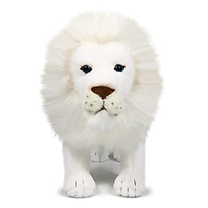 Ice King Bear White Lion Stuffed Animal, Lifelike Plush Toy, 12 Inches Length