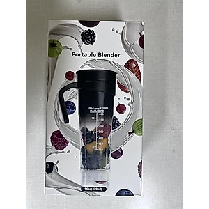 Vaeqozva Portable Blender-Personal Blender USB Rechargeable for Shakes and Smoothies Mini Blender Smoothie Maker on the Go Blender Cup with 6 Blades 16Oz Small Fruit Blender Home Travel Sports Gym