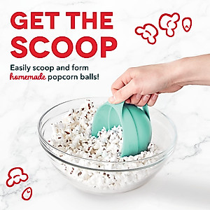Dash Popcorn Ball Maker, Set of 4 (Aqua Multi-Color)