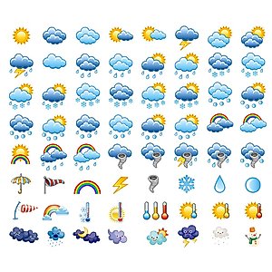 Seasonstorm Cute Face Weather Icon Decor Korean Aesthetic Journal Stickers Scrapbooking Stationery Sticker