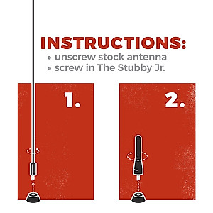 CravenSpeed Stubby Jr Antenna Compatible with Ford Focus 2008-2018 | 2 Inches | Short Antenna Replacement | Made in The USA