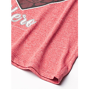 Warner Brothers Superman Heart Dad Boy's Performance Tee, Red Heather, Youth Medium