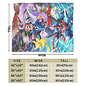 Anime Blanket Merch Ultra Soft Throw Blanket Warm Bed Blanket for Travelling Camping Living Room Sofa Bedroom Decor Gifts（40"x30" Style-1）