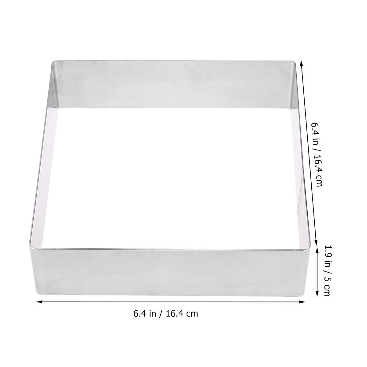 Cabilock Tiramisu Baking Mould for Mouss Ring Stainless Steel Cake Ring Pastry Ring Cirle Mold for Baking Cutting Cake Biscuit (Silver 9 Inch)