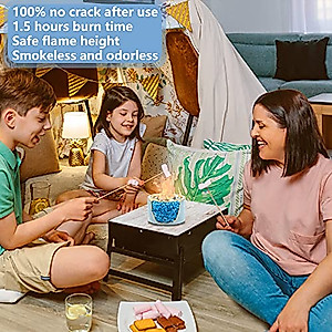 Concrete Tabletop Fire Pit Bowl - Smores Maker Tabletop Indoor Fire Pit Table Top Firepit Mini Fire Pit Smokeless Fire Pit Alcohol Fire Pit Tabletop Portable Fire Pit Mini Fire Pit House Warming Gift…