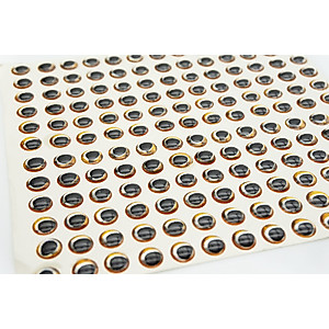 Fishing Lure 3D Gold/Silver Lure Eyes Simulation Making Fly Tying Fake Fish Eyes Saltwater DIY Lifelike Realistic Artificial Holographic Fake Eyes 7MM-330PCS
