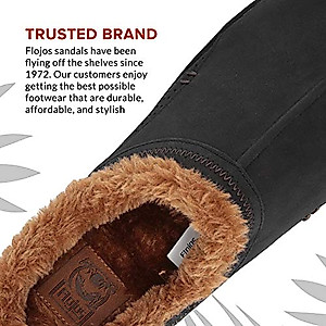 Flojos Unisex Que Slippers Black/Brown 7 M