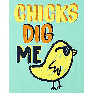 The Children's Place Baby Toddler Boys Short Sleeve Multi Color Graphic T-Shirt, Easter Chick, 3T