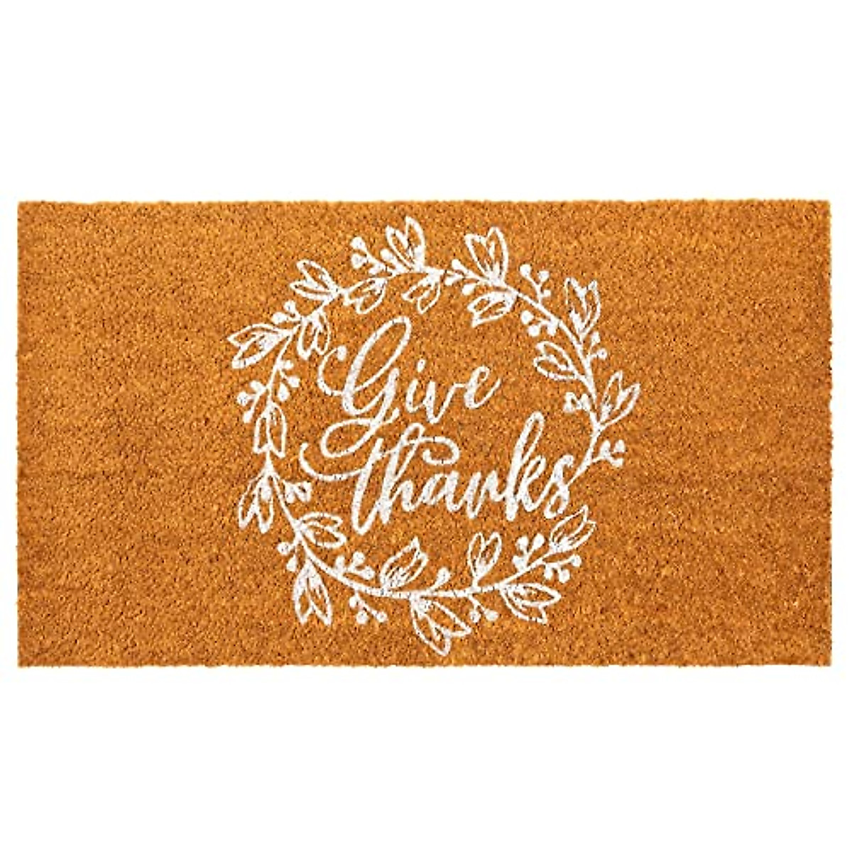 Juvale Thanksgiving Welcome Mat for Front Door,-Outdoor-Fall Rug for Porch, Give Thanks (30 x 17 in)