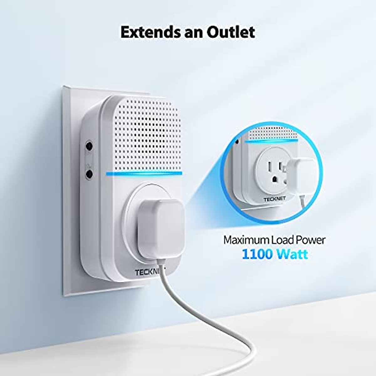TECKNET Self-Powered Wireless Doorbells for Home, 1300ft No Battery Need Waterproof Door Bell Push Button Chime Kit, Cordless Plug in Classroom Doorbell with 32 Chimes/LED Light/5-Level Volume