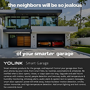 YoLink Smart Garage Door Solution Kit - Convert Any Garage Door to Smart in Seconds! Battery-Powered, No-Wires, No-Tools Super-Easy Installation. Compatible with Alexa & IFTTT