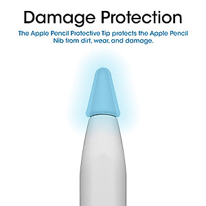 TechMatte Apple Pencil Tip Cover (40-Pack, Clear) Drawing Increased Friction Tool Compatible with Apple Pencil 1 and 2