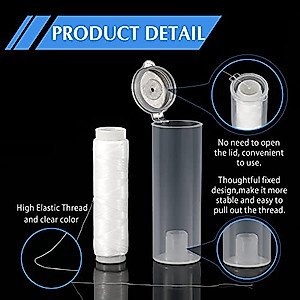 Fishing Thread Nylon Elastic Invisible Magic Fishing Line Fishing Bait Thread 0.2 mm Length 656 Feet Per Spool Stretchy Fishing Line Clear Storage Case Fishing String