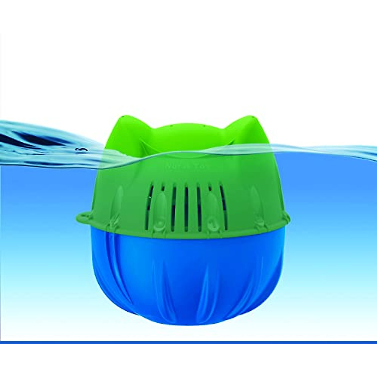 Flippin’ FROG Complete Floating Sanitizing System + 4 Flippin’ FROG Replacement Cartridges for Pools up to 10,000 gallons, Quick and Easy All-in-One Pool Sanitizer