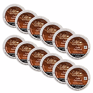 Cafe Escapes Keurig Brewed Cafe Caramel K-Cup Packs - 12 Count (Packaging May Vary)