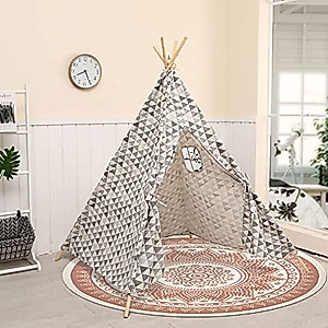 SHACOS 4 Ft Round Rug Boho Mandala Woven Cotton Area Rug Washable Chic Decorative Circle Rug with Tassels for Living Room Bedroom Kids Room (4 ft, Peacock Flower)