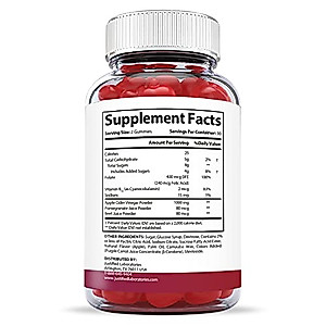 Justified Laboratories (10 Pack) Ketofitastic Keto Gummies 1000MG ACV with Pomegranate Juice Beet Root B12 600 Gummys