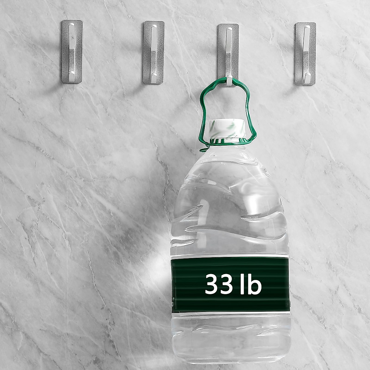 Paoli Heavy Duty Self Adhesive Hooks - Sturdy self Adhesive Hooks for Home, School and Office Easy to fit and Remove （ Black ，Set of 4）