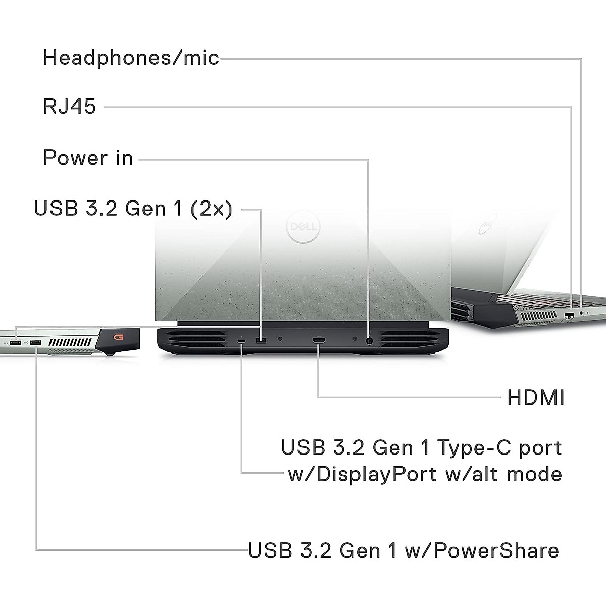 Dell G15 Gaming Laptop 2023 Newest, 15.6" FHD Display, Intel Core i7-12700H(Up to 4.7GHz) Processor, NVIDIA GeForce RTX 3060, 32GB DDR5 RAM, 1TB SSD, USB Type A&C, Wi-Fi 6, Bluetooth, Windows 11 Home