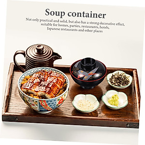 KICHOUSE Japanese Rice Bowl Miso Bowl Small Soup Bowl Flower Bowl Plastic Japanese-style Asian Bowl