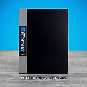 Itoya Original Art ProFolio 9x12 Black Art Portfolio Binder with Plastic Sleeves and 48 Pages - Portfolio Folder for Artwork with Clear Sheet Protectors - Presentation Book for Art Display and Storage