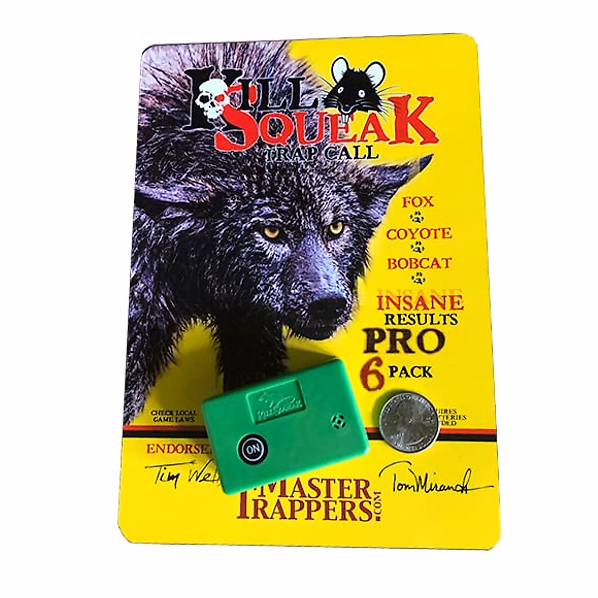 Kill Squeak Trap Bait Digital Caller - Battery Powered Predator Attractor - 6 Pack