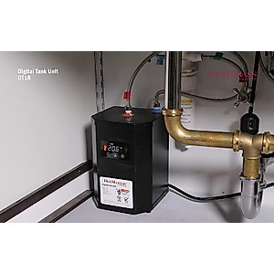 Westbrass KH31BK-20 HotMaster 3 in 1 Kitchen Faucet with DigitHot Instant Hot Water Tank and Single in-Line Water Filter System, Stainless Steel