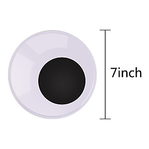 DECORA 7.5 Inch Giant Googly Eyes Plastic Wiggle Eyes with Self Adhesive for Chritsmas Tree Party Decorations 2 Pieces