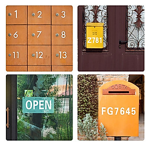120 PCS Reflective Mailbox Number and Letters Stickers, 3 inches Self Adhesive Capital Reflective email Digital Sticker, for Pre-Spaced Waterproof for Mailbox Address,White Numeric Letter Sticker