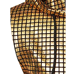 ZEROYAA Mens Hipster Metallic Sequins Zip Up Sleeveless Hooded Vest T Shirt with Kangaroo Pocket ZLSV17 Gold X-Large