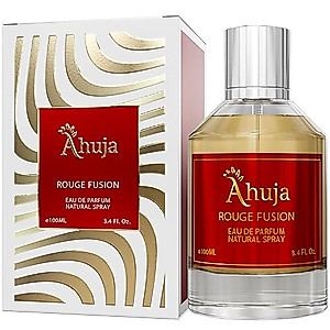 AHUJA Rouge Fusion Unisex Eau De Parfum 3.4 fl oz - Vanilla Perfume W/Bold Citrus Scents & Allure Of Roses, Geraniums, & Pine - Sophisticated Scents