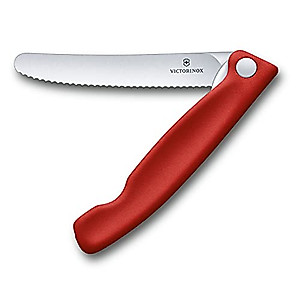 Victorinox Swiss Classic Foldable Paring Knife and Epicurean Cutting Board Set Red 2 piece