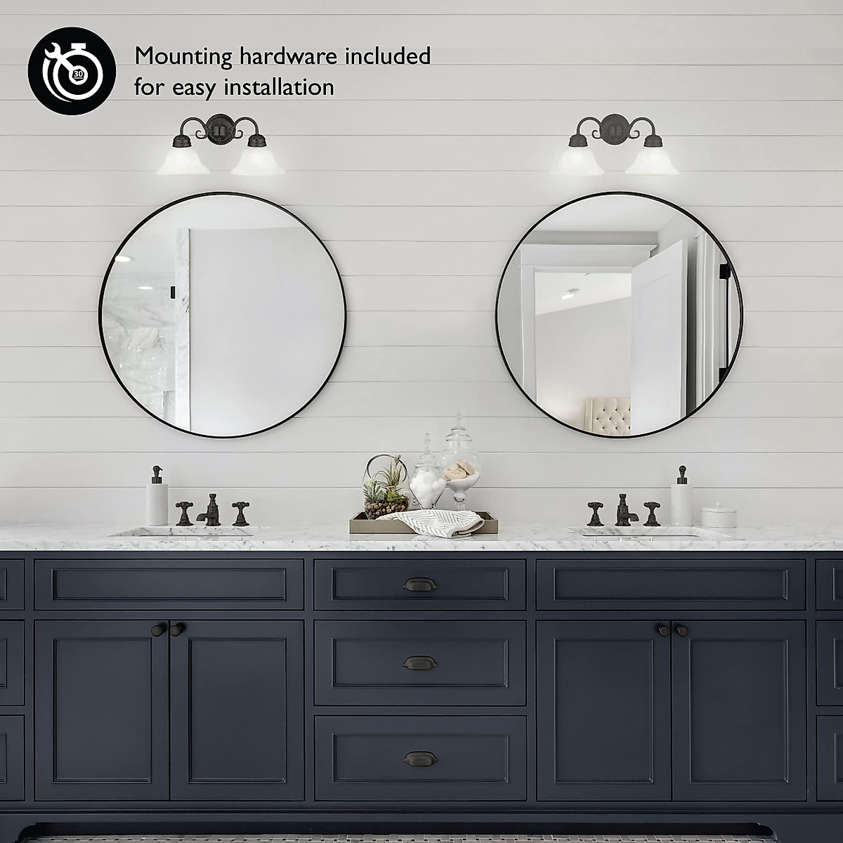 Design House 514471 Millbridge 2 Light Wall Light, Oil Rubbed Bronze