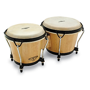 Latin Percussion CP221-AW Traditional Wood Bongos - Natural
