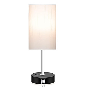 Peteme Smart RGB Bedroom Lamps with APP Control & Music Sync, 2 USB Port Dimmable Alexa Lamps Bulb Included, Bedside Lamp, Nightstand Light for Bedrooms and Living Room