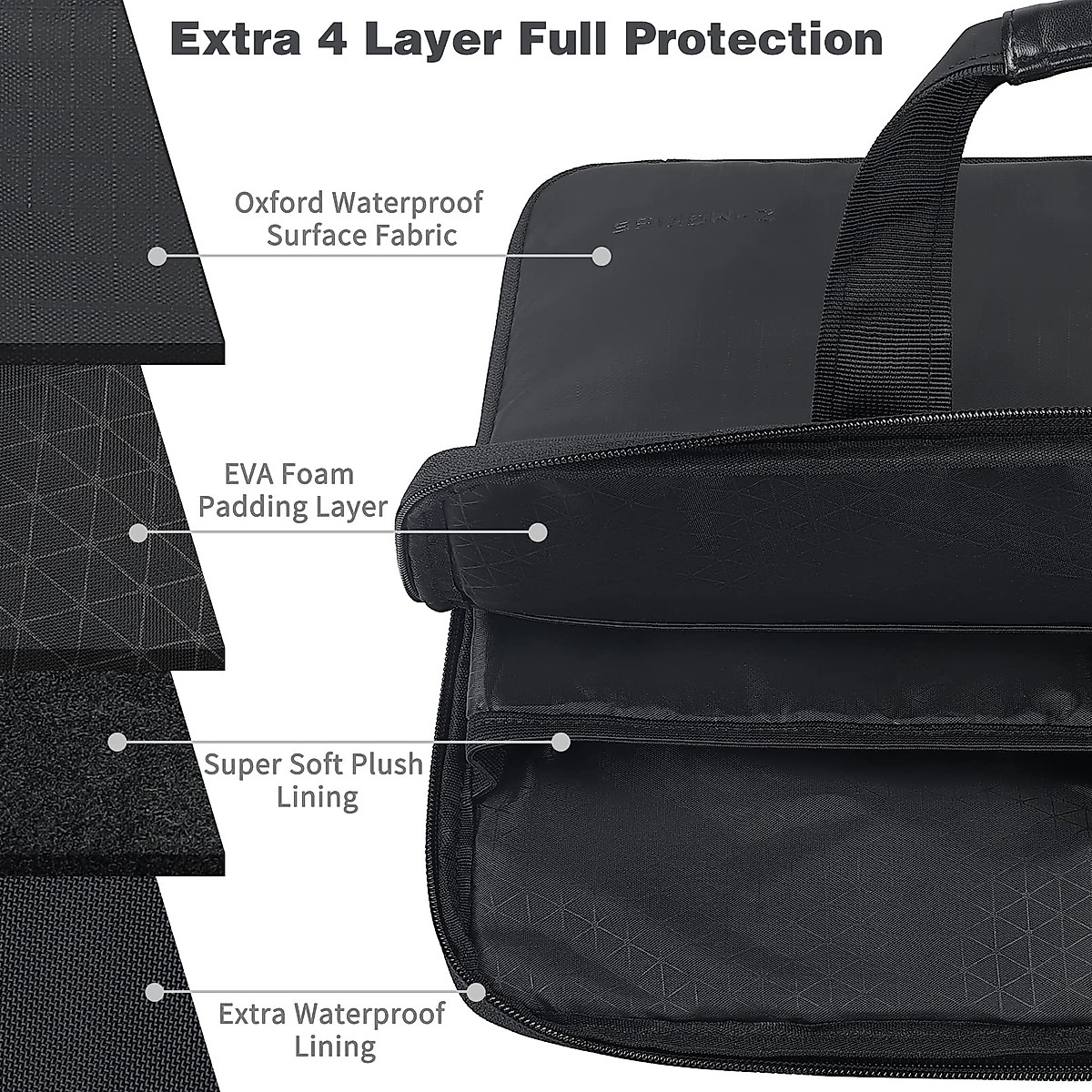 Z-MGKISS Laptop Bag, Computer Bag, Briefcase for Men, 15.6 Inch Laptop Bag Carrying Case, WaterproofTSA Messenger Shoulder Bag with Strap, Office College Laptop Bag for HP, Dell, Notebook, MacBook