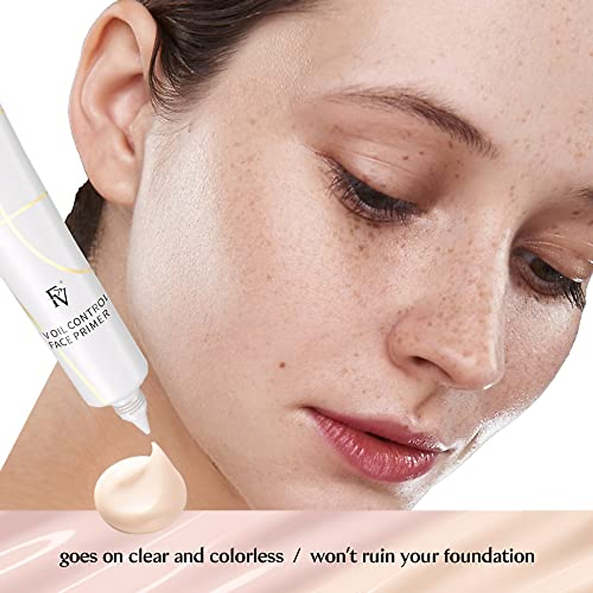 FV Primer, Makeup Hydrating Face Primer for All Skin Tones with Matte Finish, Long-lasting Smooth Silky Oil Absorbing Anti-Shine Blurring Foundation Primer 1 Fl Oz(30ml)