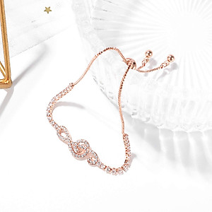 Titruebe Rose Gold Plated Bracelet for Women Musical Note Bracelets Music Lover Jewelry Gift