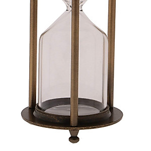 Backbayia Retro Metal Sandglass Empty Hourglass Sand Timer Without Sand for Home Office Decoration (Bronze - L)