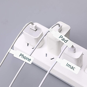 NIIMBOT Cable Label Maker Tape (0.49" x 4.29") Printer Sticker Paper with Self-Adhesive for D11/D110/D101 Label Maker,1 Roll of 65 (White)